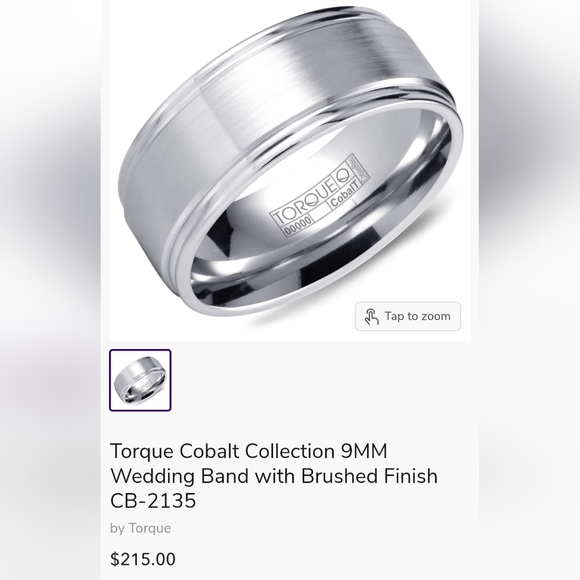 Torque | Accessories | Mens 9mm Cobalt Wedding Band | Poshmark
